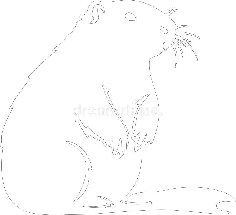 Gopher Outline Silhouette Generative Ai Stock Vector - Illustration of ...