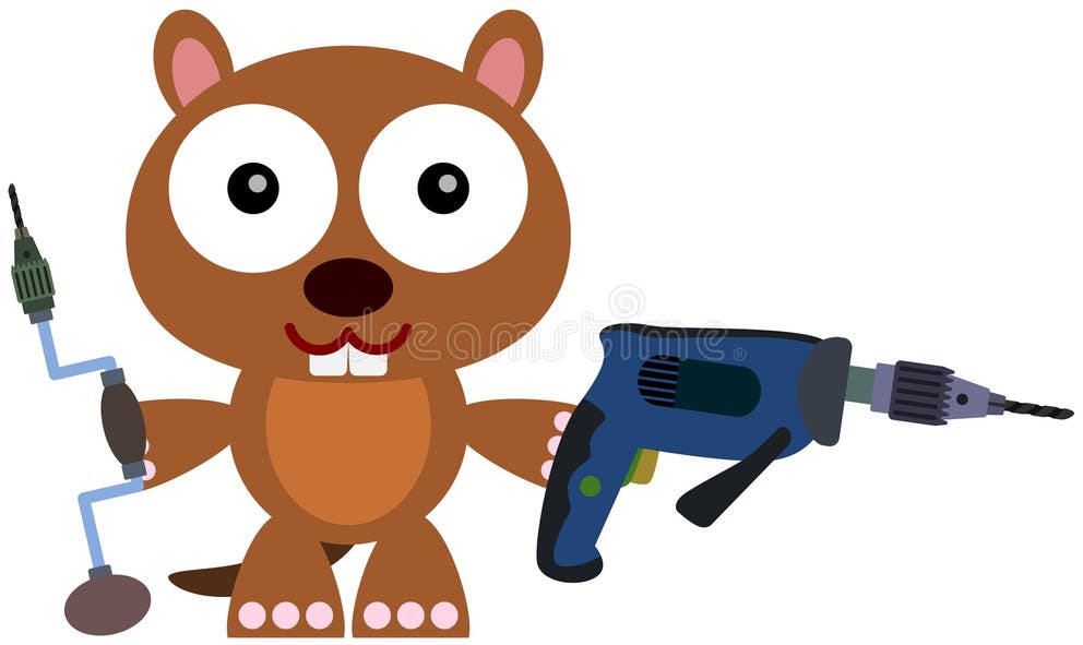Gopher s drill stock illustration. Illustration of construction - 32543575
