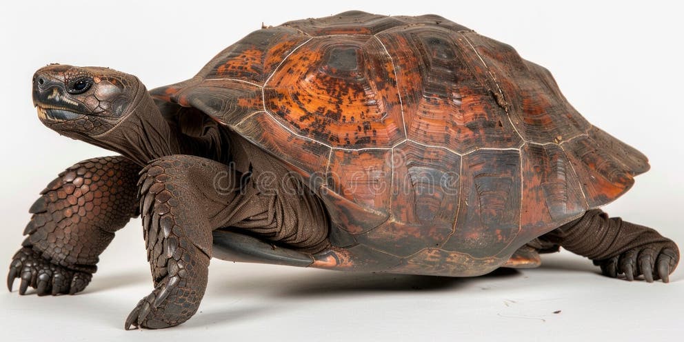 Gopher Tortoise is Seen Moving Forward Showcasing Its Rough Textured ...