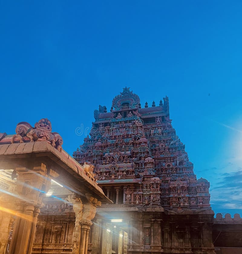 Gopuram and Mandapam Temple Architecture Stock Image - Image of space ...