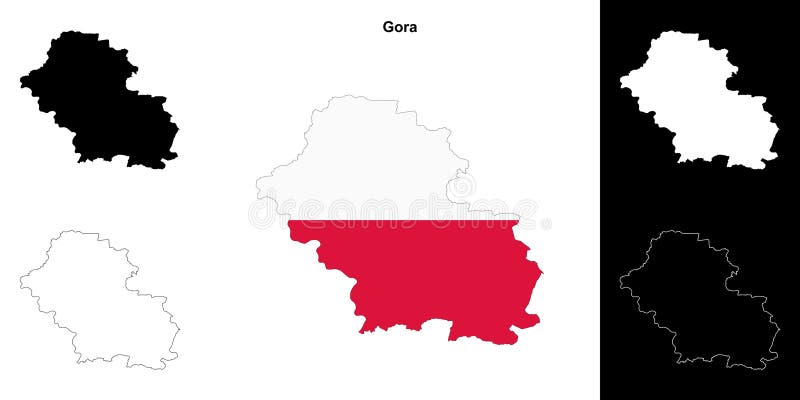 Gora outline map stock vector. Illustration of territory - 356913968