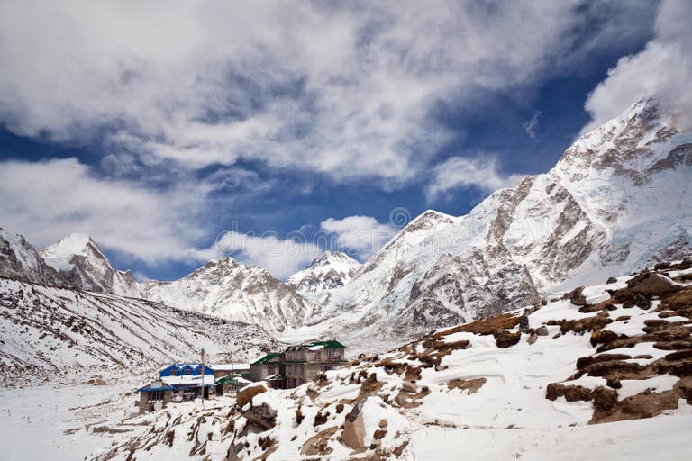 Gorak Shep village stock image. Image of himalaya, himal - 28012249