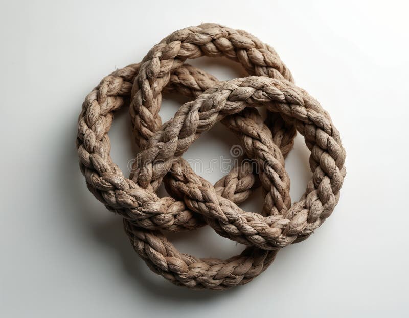 Gordian Knot Illustration Complexity, Confusion. Knotted Rope on White ...