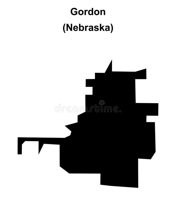 Gordon outline map stock vector. Illustration of gordon - 387552943