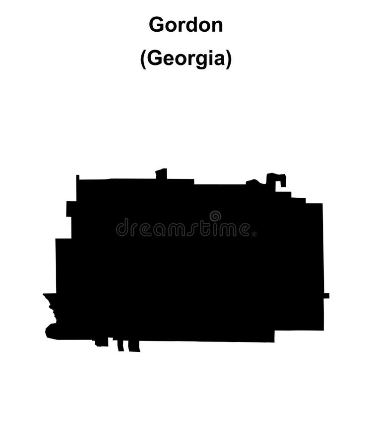 Gordon outline map stock vector. Illustration of silhouette - 357892201