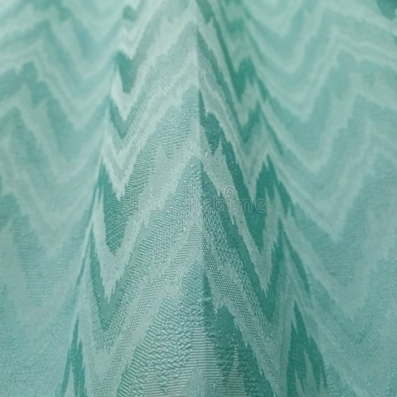 Gordyn Curtain Green Tosca Wave Pattern Stock Image - Image of tosca ...