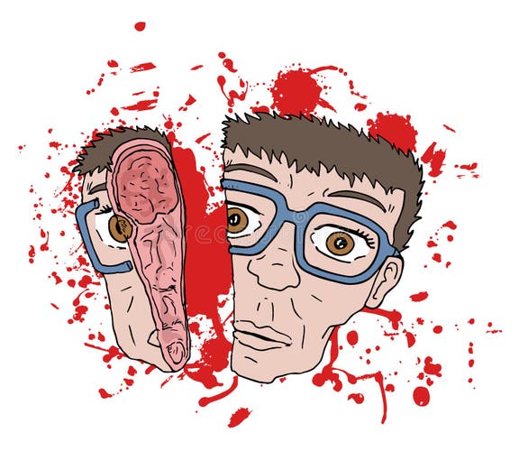 Gore face scene stock vector. Illustration of stain, creative - 58992916