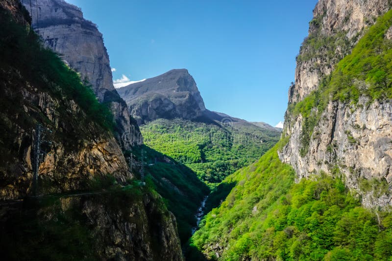 A Boy in the Gorge of the Cherek River in the Vicinity of the Ushtulu ...