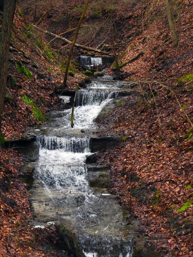 Gorge Waterfall Created from Heavy Winter Runoff by Owasco Lake NYS ...