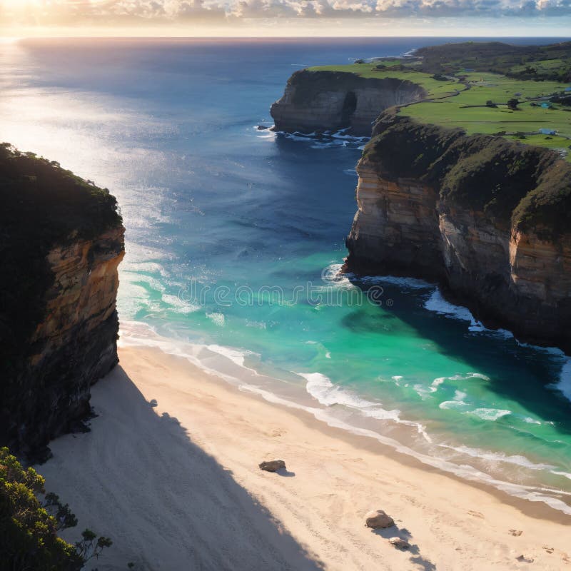 Gorgeous Australian Beach in Southern NSW Made with Generative AI Stock ...
