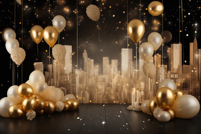 A Gorgeous Balloon Backdrop for Theme Party, Generative AI Stock ...