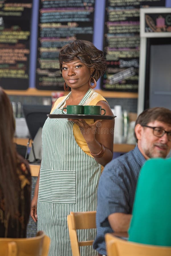 Gorgeous Barista Serving Coffee Stock Image - Image of bistro, drinks ...