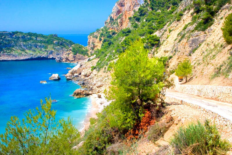 Beach at Hotel in Kiris (Kemer), Turkey Stock Photo - Image of palm ...