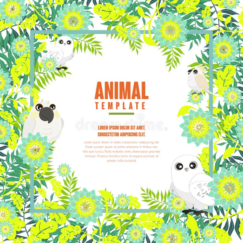 Gorgeous birds template stock vector. Illustration of design - 59157623