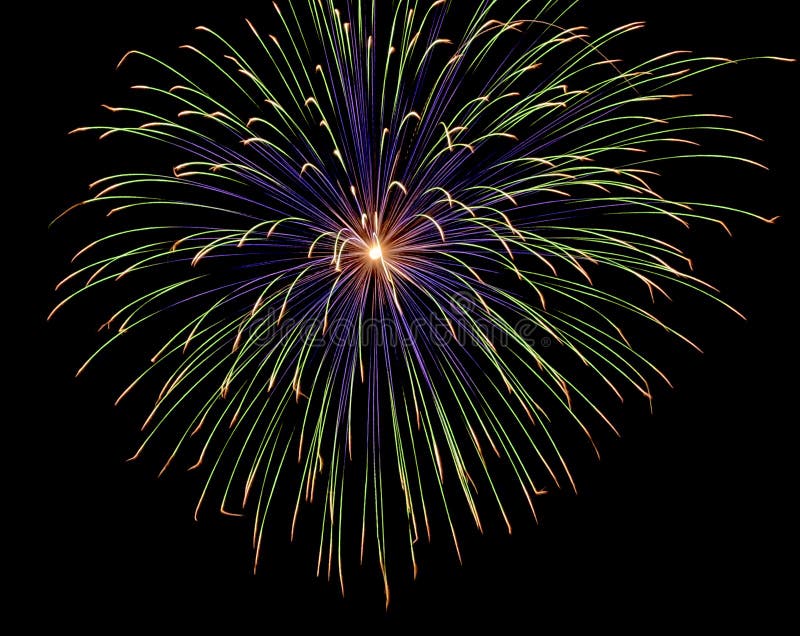 Gorgeous Bursting Firework - Firework Bursting in Green, Purple and ...