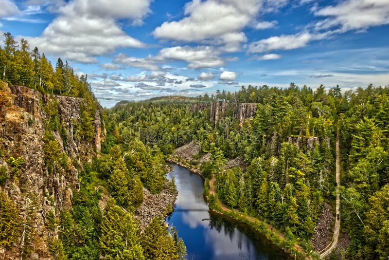 Gorgeous Canyon Scenery with the Stream Below - Thunder Bay, Ontario ...