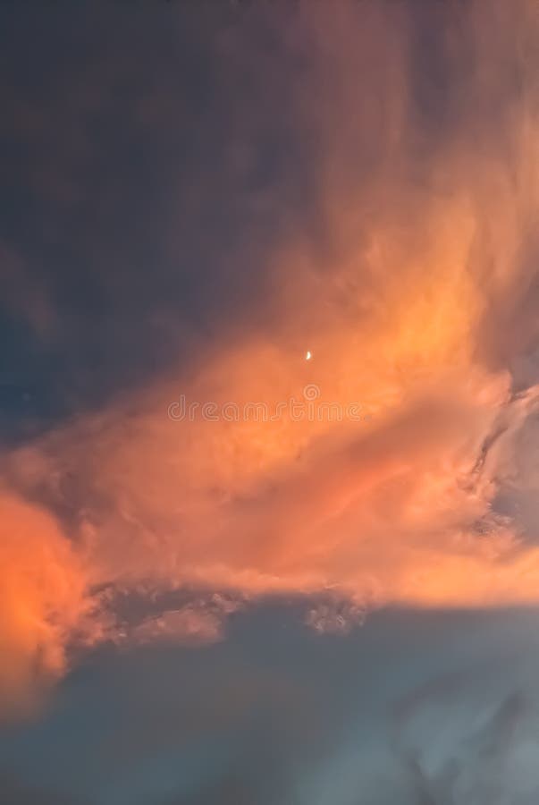 Gorgeous Moon Captured Prior To Sunrise Stock Image - Image of moon ...