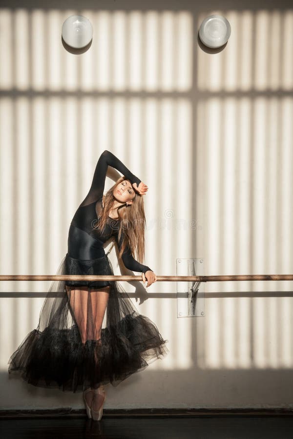Gorgeous Female Ballet Dancer Standing at the Wall Stock Photo - Image ...