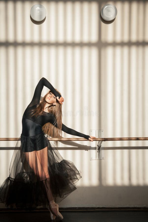 Gorgeous Female Ballet Dancer Standing at the Wall Stock Photo - Image ...