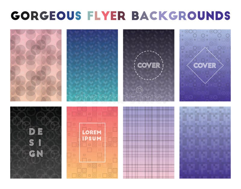 Gorgeous Flyer Backgrounds. Stock Vector - Illustration of brochure ...