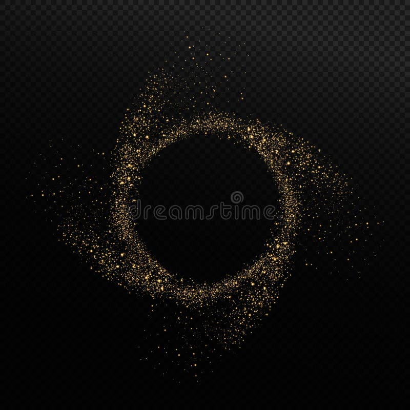This Gorgeous Gold Glitter Circle Design Features a Stunning Sparkling ...