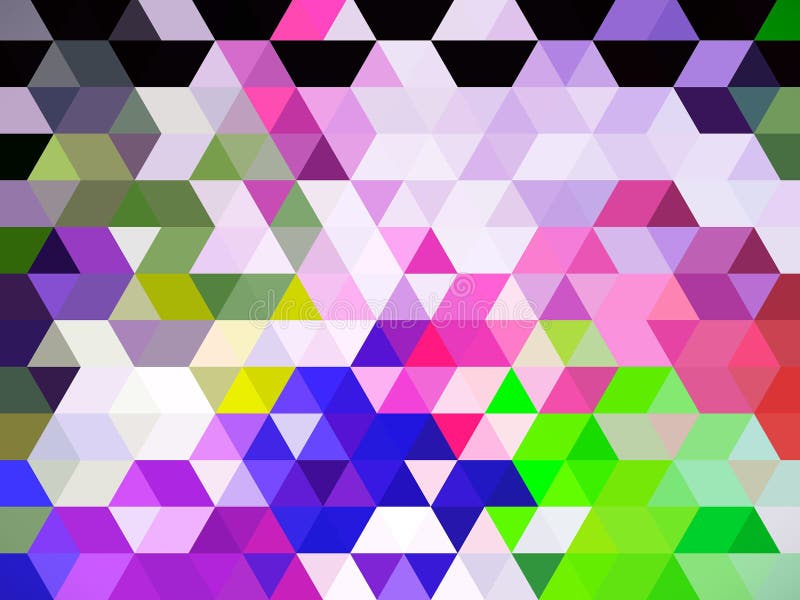 A Gorgeous Illustration of Digital Pattern of Triangles Stock ...
