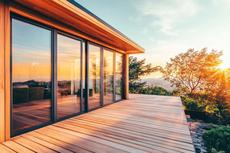 Gorgeous Inside of a Modern Villa, As Viewed from the Veranda Stock ...