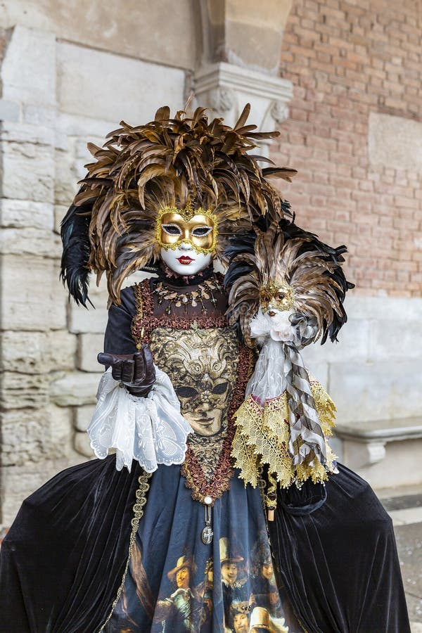 Gorgeous Lady Dressed in Mask for the Carnival of Venice Editorial ...