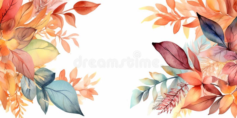 Gorgeous Leaves Border for Your Stunning Rectangular Frames Stock ...