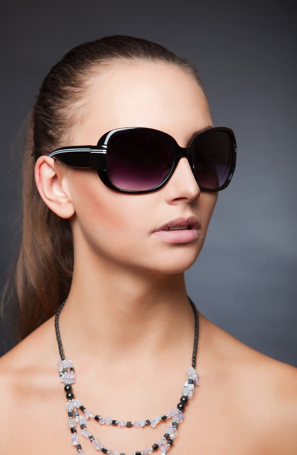 Gorgeous Look with Sunglasses Stock Image - Image of caucasian, close ...