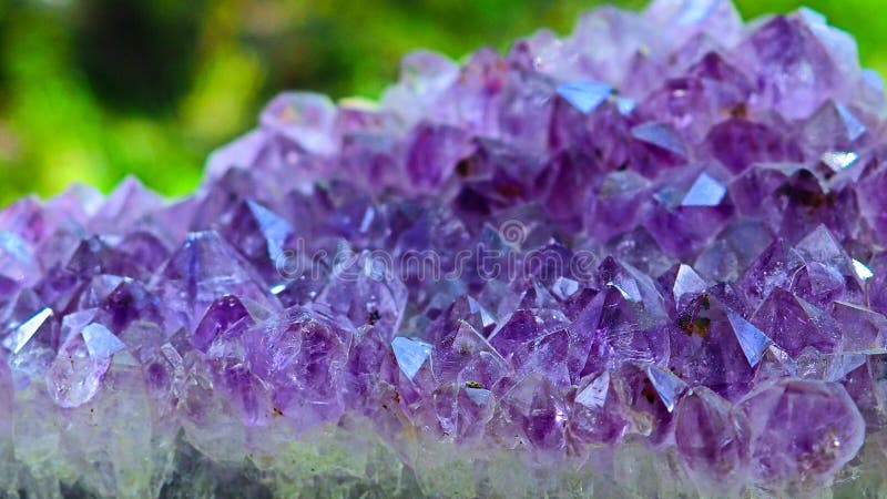 Gorgeous Mine Flower with Amethyst Stock Photo - Image of green ...