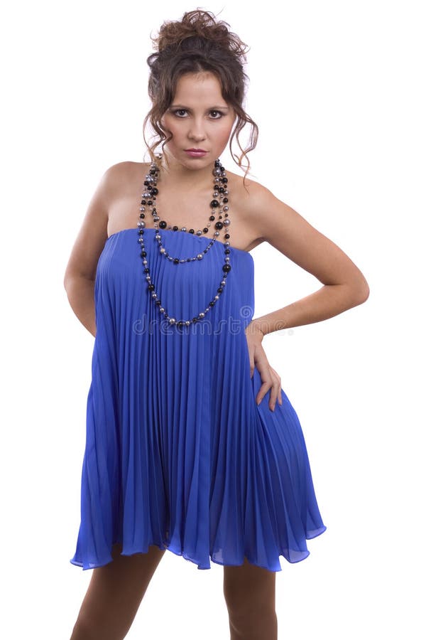 Gorgeous Model Standing on the White Background Stock Photo - Image of ...