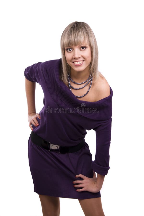 Gorgeous Model Standing on the White Background Stock Photo - Image of ...