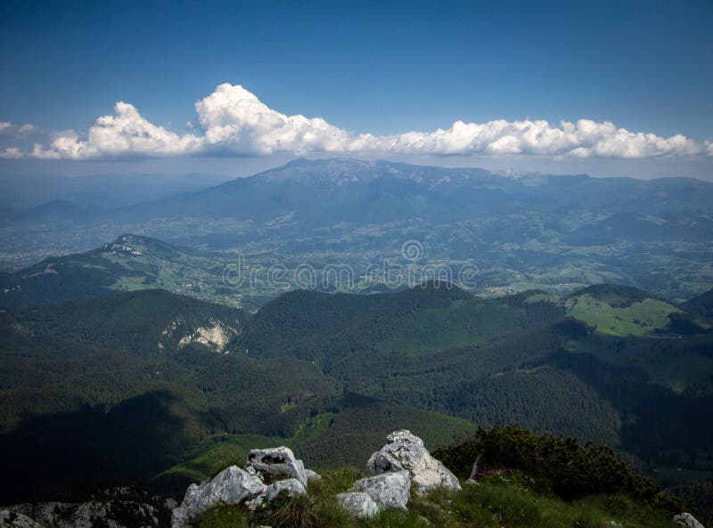 Gorgeous Mountainous Area in Greenery Stock Image - Image of hills ...