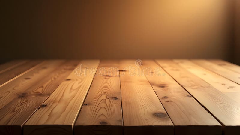 Gorgeous Natural Wood Grain Table with Dramatic Lighting and Elegant ...