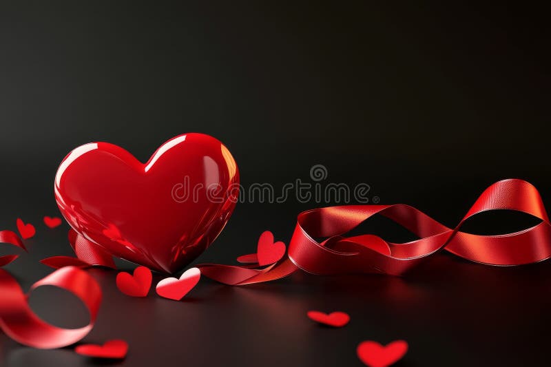 Gorgeous Oversized Red Heart 3D Render with a Valentine S Day Theme ...