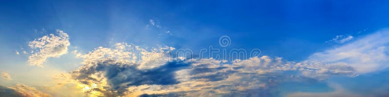 Gorgeous Panorama Scenic of Sunrise and Sunset with Silver Lining and ...