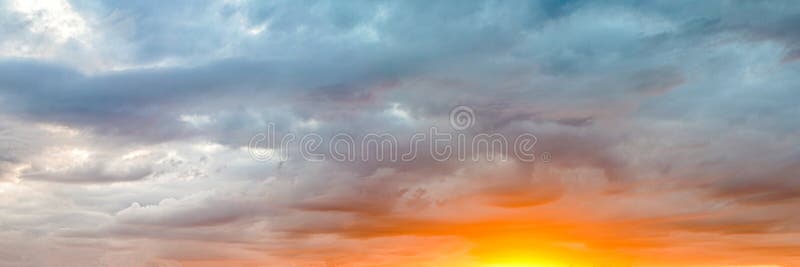 Gorgeous Panorama Twilight Sky and Cloud at Morning Background Image ...