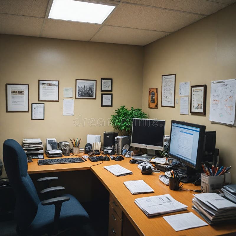 Gorgeous Personal Office Space Stock Photo - Image of clean, tech ...