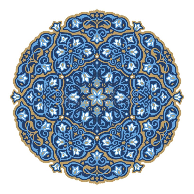 Gorgeous Round Arabesque Pattern Stock Vector - Illustration of mandala ...