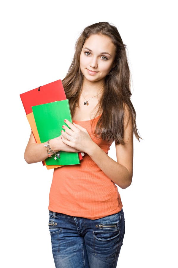 Gorgeous Serene Young Student Girl. Stock Photo - Image of gorgeous ...