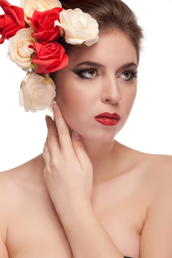 Gorgeous Red Head with Natural Make Up Stock Image - Image of beauty ...