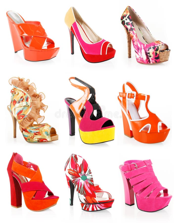 Gorgeous shoes collection stock photo. Image of fuchsia - 23877168