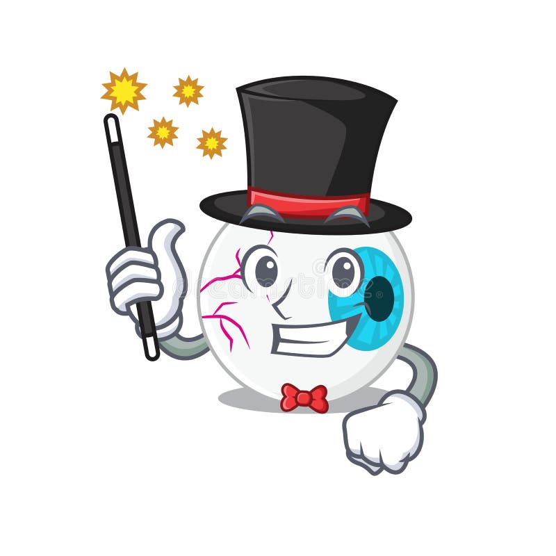 A Gorgeous Smart Magician of Eyeball Cartoon Design Style Stock Vector ... A Gorgeous Smart Magician of Eyeball Cartoon Design Style Stock Vector ...