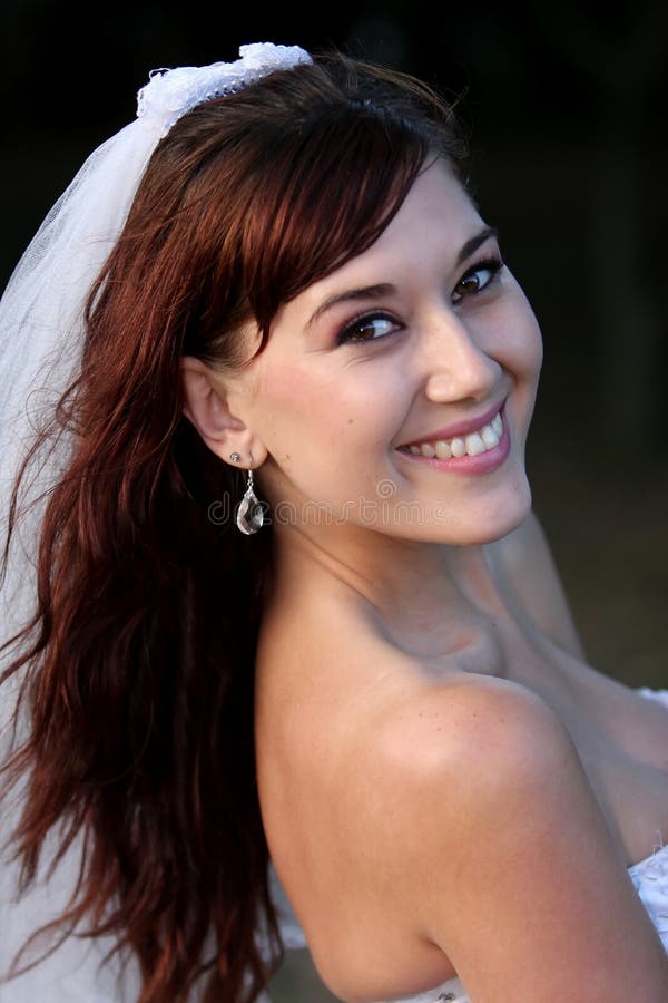 Gorgeous Smiling Bride stock photo. Image of female, caucasian - 12021158