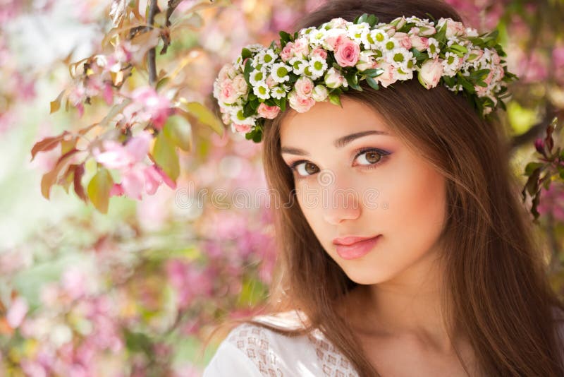 Gorgeous spring woman. stock image. Image of latino, asian - 70065035
