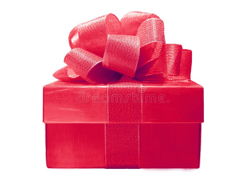 Gorgeous Square Ruby Red Gift Box Isolated on Transparent Backdrop ...