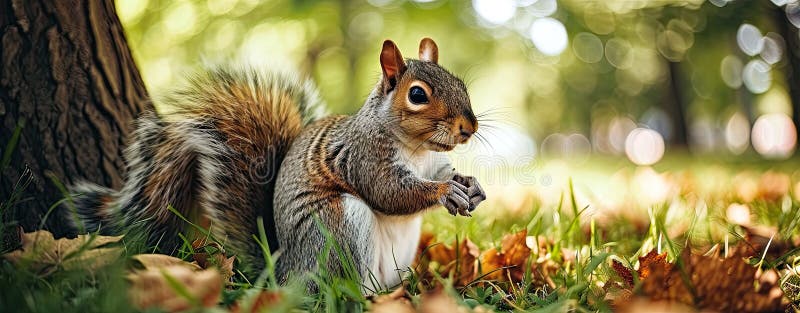 Gorgeous Squirrel in Park during Summer Day Stock Image - Image of ...