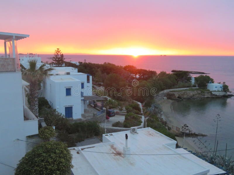 Sunset Greek style stock image. Image of gorgeous, surrounded - 169371215