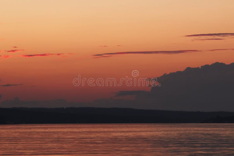 A Gorgeous Sunset Over the North Atlantic Ocean. Stock Image - Image of ...